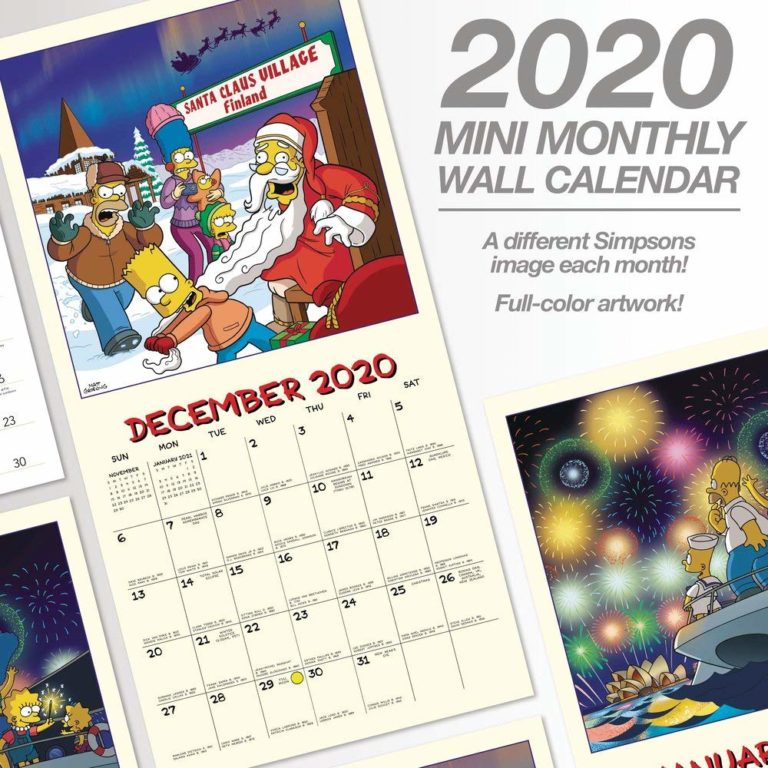 Así serán los calendarios 2020 de Los Simpson - Actualidad Simpson