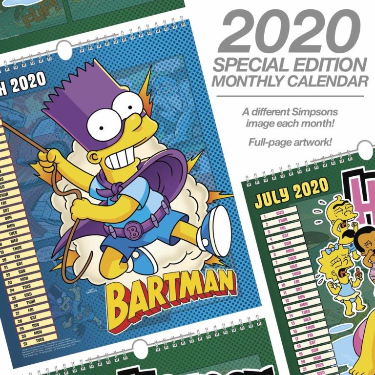 Así serán los calendarios 2020 de Los Simpson - Actualidad Simpson