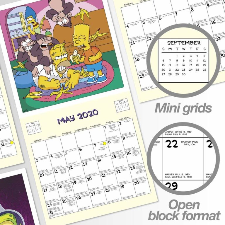 Así serán los calendarios 2020 de Los Simpson - Actualidad Simpson